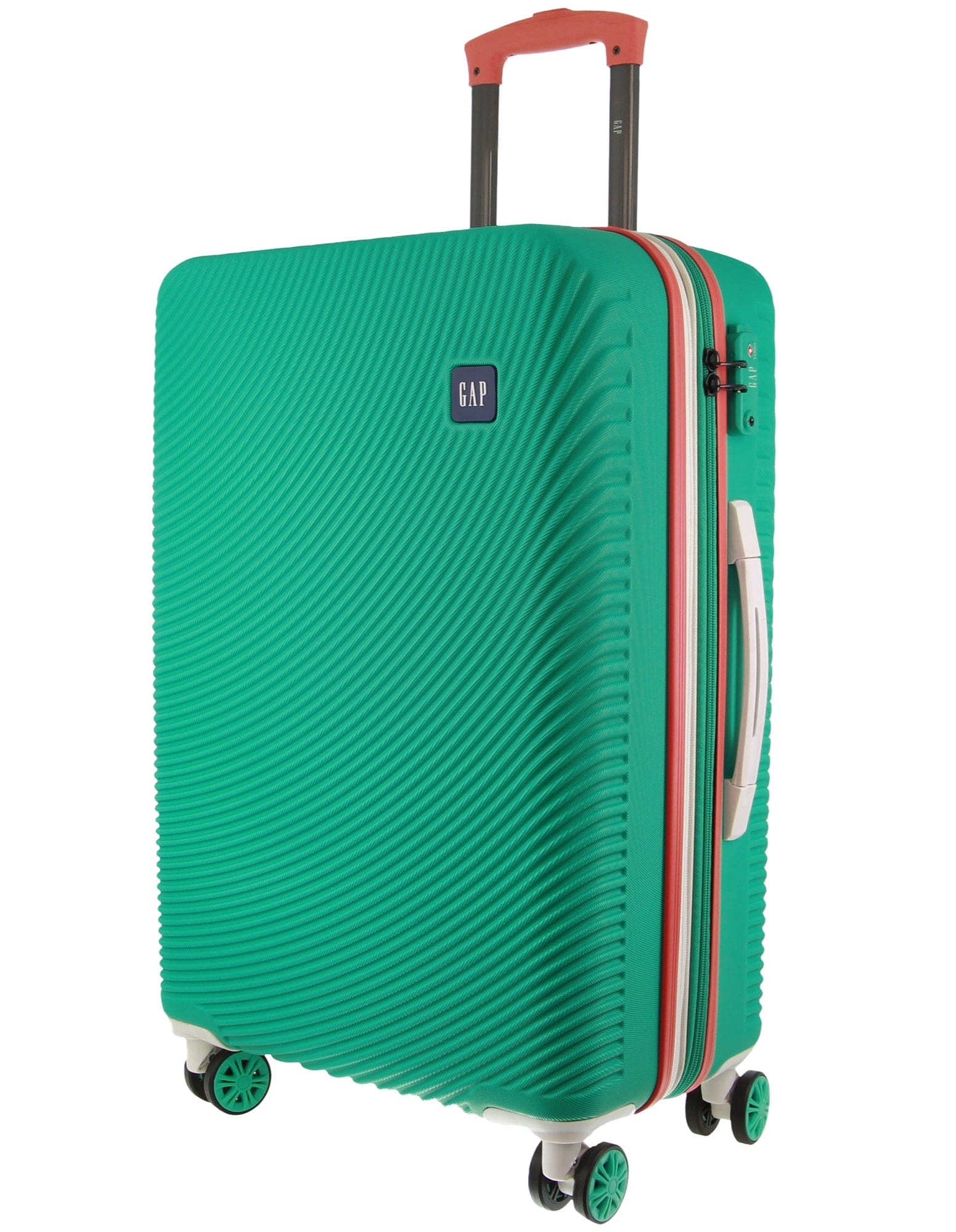 GAP Stripe Hard-shell 76cm LARGE Suitcase in Turquoise – Orquestra