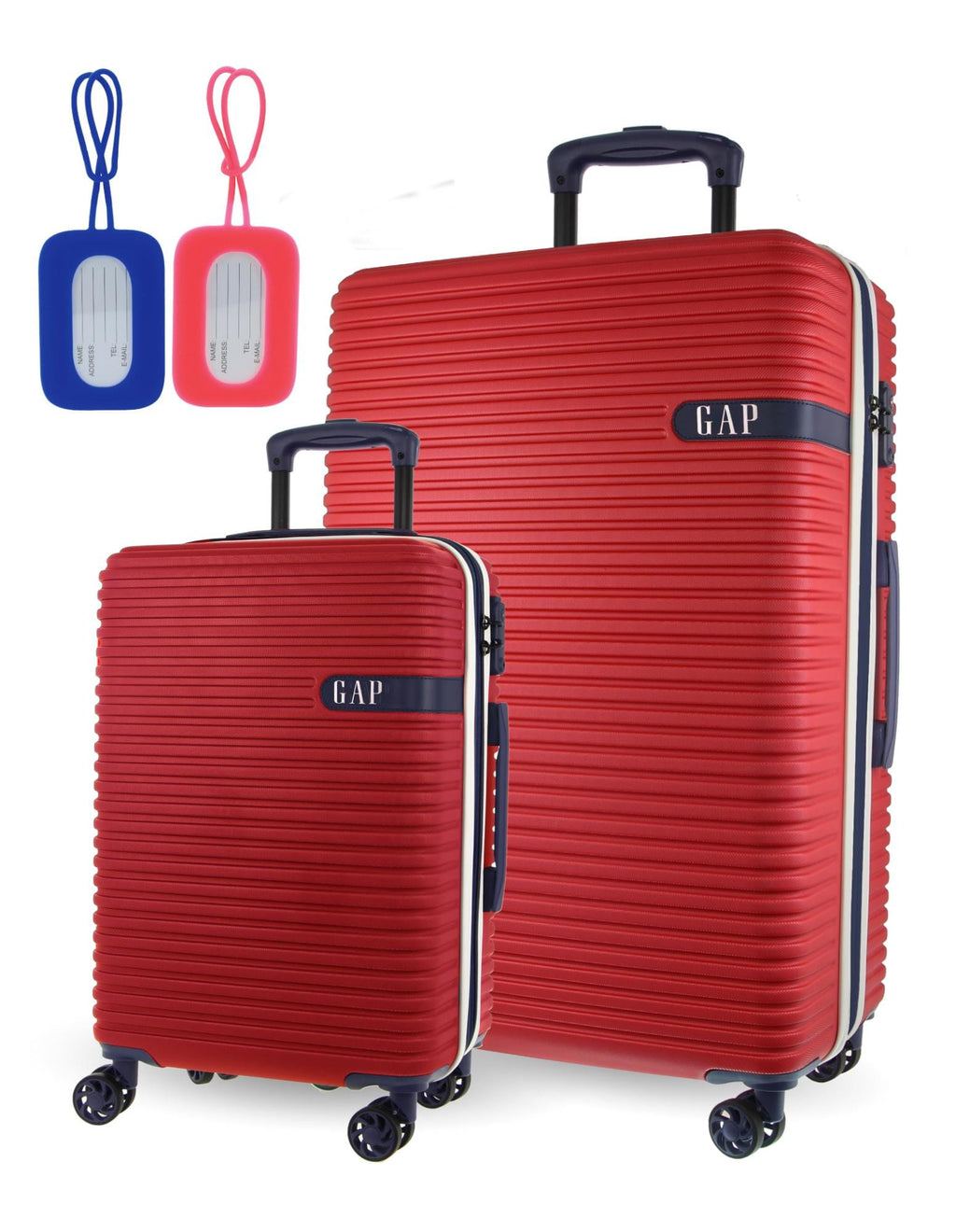 GAP Red Hard Shell LARGE and CABIN 2-Piece Set + Luggage Tag – Orquestra