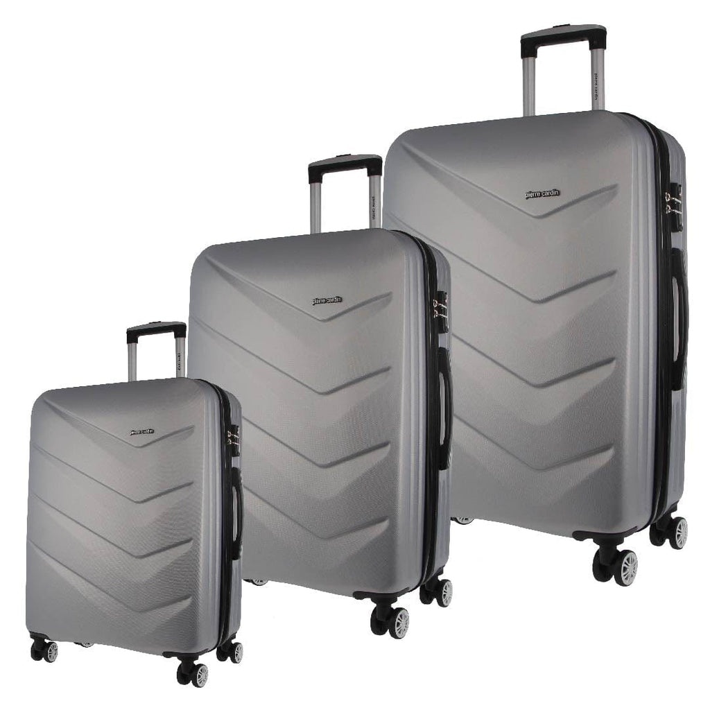 Pierre Cardin Hard Shell 3-Piece Luggage Set in Silver – Orquestra